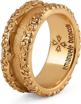 Emanuele Bicocchi Ring mit Arabesque-Motiv - Gold