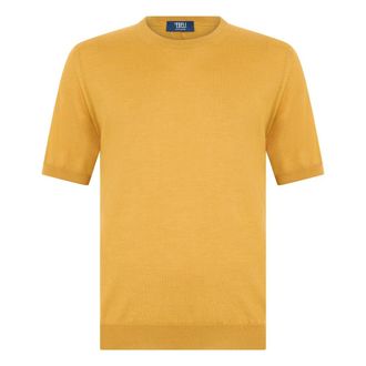 Fedeli Kurzarmpullover - - Knitwear - Herren - Gelb - L