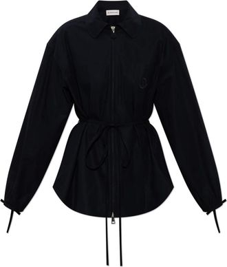 Moncler Femme, Blouses et Chemises, Bleu, Taille: 36 FR Chemise avec &eacute;cusson logo