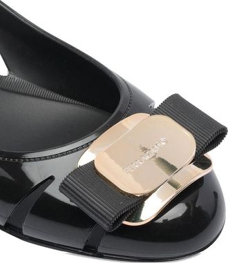 Ferragamo Nero Ballerina Flat - Black