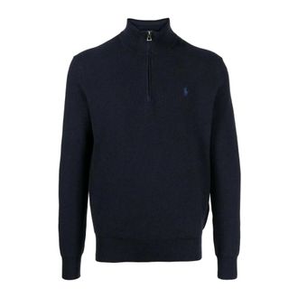 Polo Ralph Lauren Pullover mit halbem Rei&szlig;verschluss - - Knitwear - Herren - Blau - 2XL