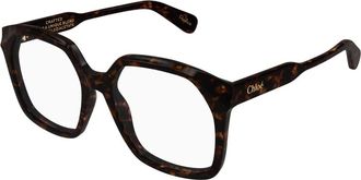 Chlo&eacute; Femme, Accessoires, Brun, Taille: 53 MM Retro Square Optical Frame