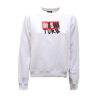 Diesel WO Sweatshirt mit Vintage-Effekt - - Sweatshirts & Hoodies - Damen - Wei&szlig; - L