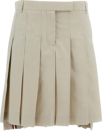 Thom Browne Femme, Jupes, Beige, Taille: 40 FR Mini-jupe trap&egrave;ze