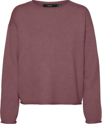 Vero Moda Damen Vmsaba Roll Ls O-Neck Pullover Ga Noos, Rose Brown, XS