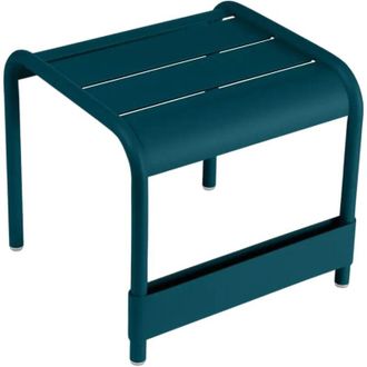 Fermob [NEUWERTIG] B-Ware Fermob Fu&szlig;bank Hocker Synonym Luxembourg Acapulco Blue Aluminium Garten Terrasse