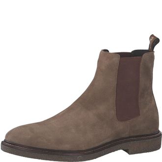Marco Tozzi by Guido Maria Kretschmer Herren Chelsea Boots aus Wildleder mit Blockabsatz, Braun (Muscat), 45 EU