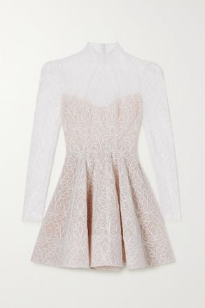 Rime Arodaky Frankie Minikleid Aus Besticktem T&uuml;ll Mit Cut-out - Wei&szlig;