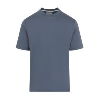Canali Mj02451 T-Shirt - Homme - Tops - Bleu - Taille: L