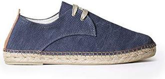 Toni Pons Espadrille à Lacets pour Hommes en Tissu de Coton - Dixon - Marine, 42 EU
