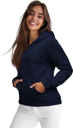OZONEE Damen Kapuzenpullover Sweatjacke Sweatshirt Farbvarianten Kapuzenjacke Kapuzenpulli Langarm Kapuze Hoodie Sport Style Casual Fitness Basic Training 77