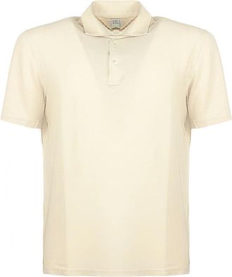 Fedeli Homme, Tops, Beige, Taille: M Cotton Piquet Polo