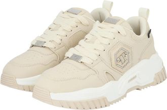 Philipp Plein Low-Top Sneaker - Lo-Top Turnschuhe Hexagon - Gr. 41 (EU) - in Beige - f&uuml;r Damen
