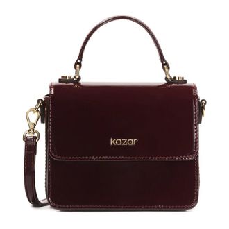 Kazar Patentrote Handtasche mit Griff - - Bags - Damen - Braun - ONE SIZE