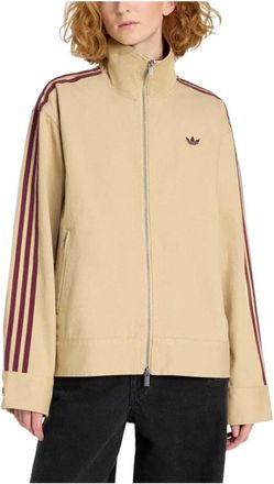 adidas Femme, Sport, Beige, Taille: 38 FR Athl Dept Twill Firebird Jacket