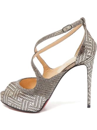 Christian Louboutin Sandalen mit Glitter-Finish - Metallic