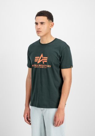 Alpha Industries T-Shirt ALPHA INDUSTRIES Basic T-Shirt, Herren, Gr. 3XL, blau (schwarz petrol), Single Jersey, Obermaterial: 100% Baumwolle, bedruckt, regular fit nor