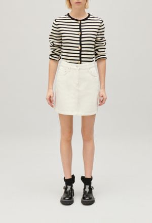 Claudie Pierlot Jupe courte jean &eacute;crue