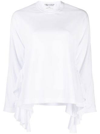 Comme Des Garçons Drapiertes Oberteil - Weiß