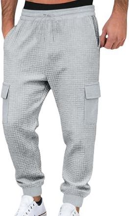 Generic Pantalon de travail pour homme, pantalon de jogging pour homme, pantalon cargo &agrave; bas ferm&eacute;, pantalon de travail ample, pantalon de surv&ecirc;tement de coul