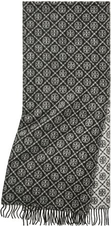 Tory Burch T Monogram Schal - Schwarz