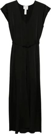 Forte_Forte Femme, Robes, Noir, Taille: 42 FR Abito Kaftano Shiny Envers Satin