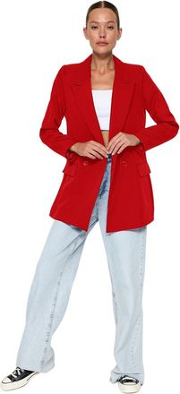 Trendyol Damen Bey Tket Blazer Trendyol Red classic jacket Red, Rot, 38 EU