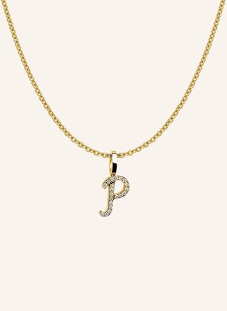 Cada Cada Kette Tiny Diamond Letter P gold
