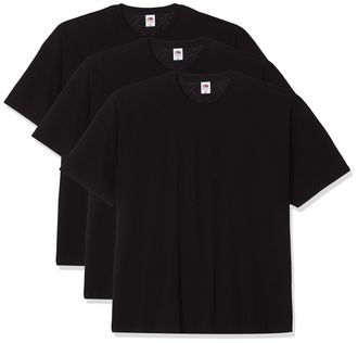 Fruit Of The Loom Herren Valueweight Tee, 3 Pack T-Shirt, Schwarz (Black 36), XX-Large (Herstellergr&ouml;&szlig;e: 2XL) (3er Pack)