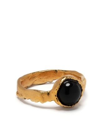 ALIGHIERI The Midnight Rock onyx ring - Gold