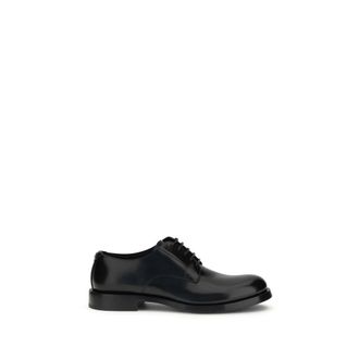 Dolce & Gabbana Derby-Schuhe aus geb&uuml;rstetem Kalbsleder - - Shoes - Herren - Schwarzk - 41 EU