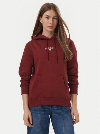 Guess Sweatshirt W6BQ04 K5411 Dunkelrot Regular Fit