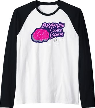 Disney ZOMBIES Brains Over Looks Funny Zombie Brain Raglan