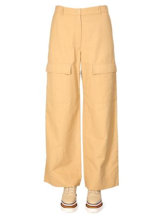Stella McCartney Wide Leg Cargo Pants - Beige