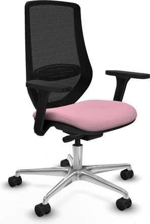 Piqueras y Crespo Home Office Stuhl mit 3D-Armen, h&ouml;henverstellbare Lendenwirbelst&uuml;tze, ausgestattet mit Syncro/Traslack und eingespritztem Schaum. Mit Rollen von 65 mm