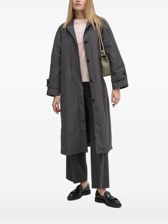 Sandro Ferrone manteau long à boutonnière - Gris