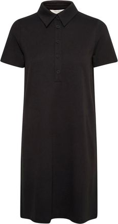 Part Two Femme, Robes, Noir, Taille: 38 FR Robe chemise noire à manches courtes