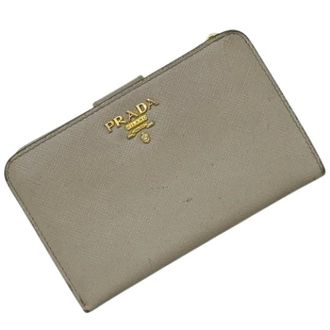Prada Portefeuille bi-pli vintage doccasion - Femme - Pre-owned - Beige - Taille: ONE Size