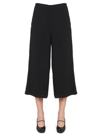 Stefano Mortari Side-Zip Cropped Cropped Trousers - Black