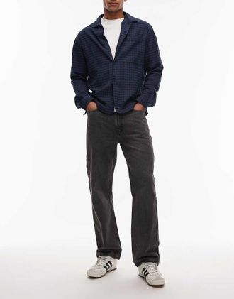 Levi's 565 97 jean droit ample d&eacute;lav&eacute; gris fonc&eacute;
