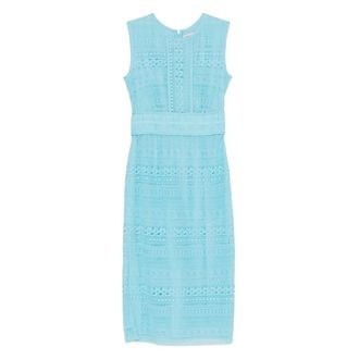 Ermanno Scervino Femme, Robes, Bleu, Taille: 40 FR Lace Belt Dress