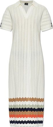 Paul Smith Femme, Robes, Blanc, Taille: 40 FR Robe en coton &agrave; rayures