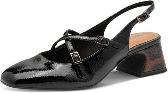 Tamaris Damen Sling Leder schwarz 42