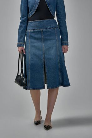 Alaia Slit Denim Skirt