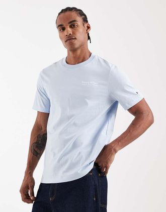Tommy Hilfiger T-shirt avec imprim&eacute; nautique au dos - Bleu clair