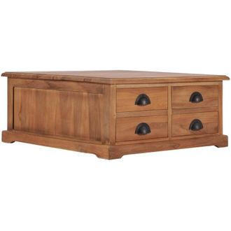 vidaXL Vidaxl - Table basse 68x68x30 cm Bois de teck solide