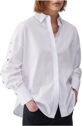 Liu Jo Femme, Blouses et Chemises, Blanc, Taille: 40 FR Cotton-blend Shirt