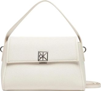 Calvin Klein Femme, Sacs, Blanc, Taille: ONE Size Sac bandouli&egrave;re textur&eacute; avec logo embl&egrave;me