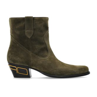 Etro Femme, Chaussures, Vert, Taille: 41 EU Bottines en Daim &agrave; Talons