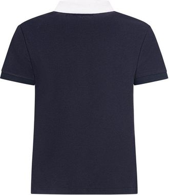 Zwillingsherz Poloshirt Maritim kontrastierende Polokragen mit Knopfleiste, Brustlogo mit Anker
